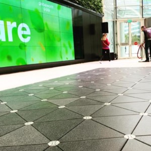 These floor tiles harvest the kinetic energy from human footsteps ...