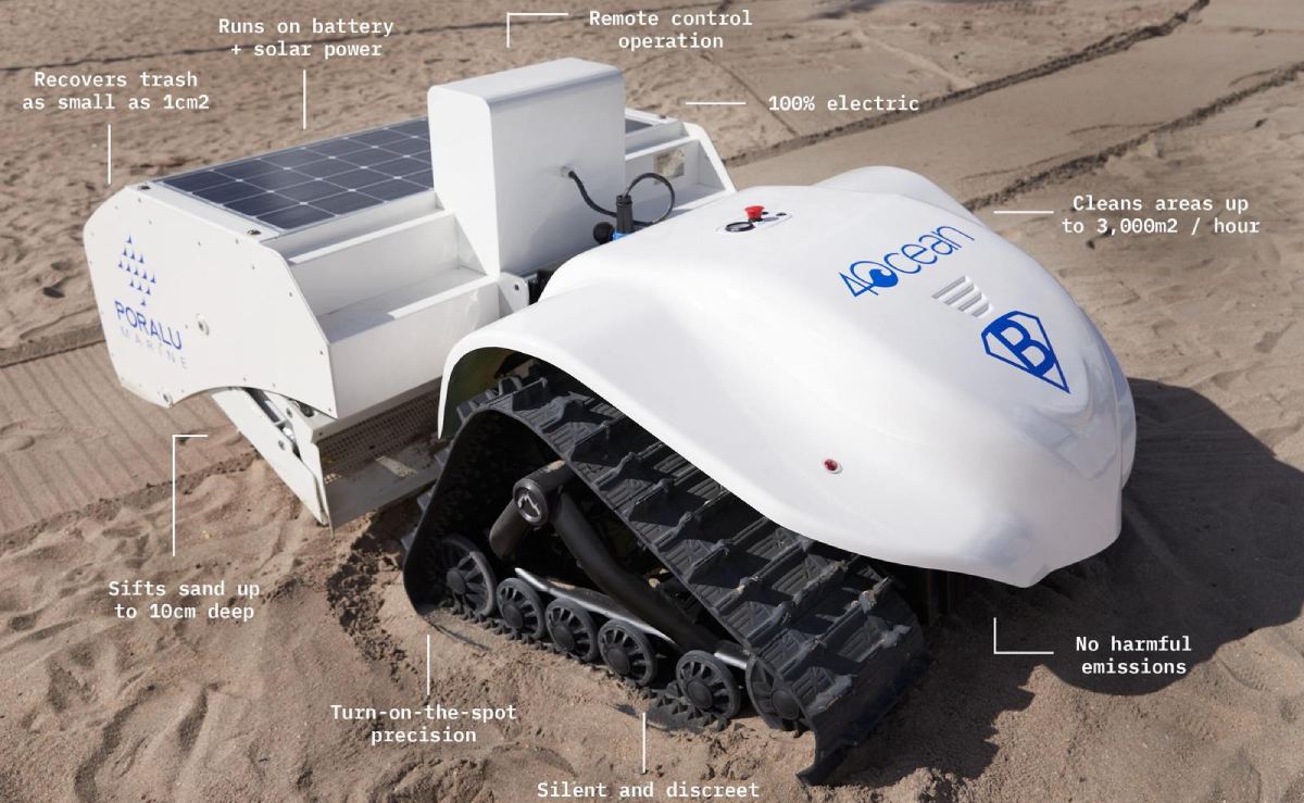 This solar-powered robot is made to keep beaches clean - Sustainable Avenue