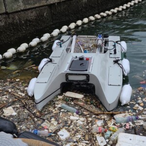 An AI-enabled robotic boat that collects marine plastic waste in rivers - Sustainable Avenue